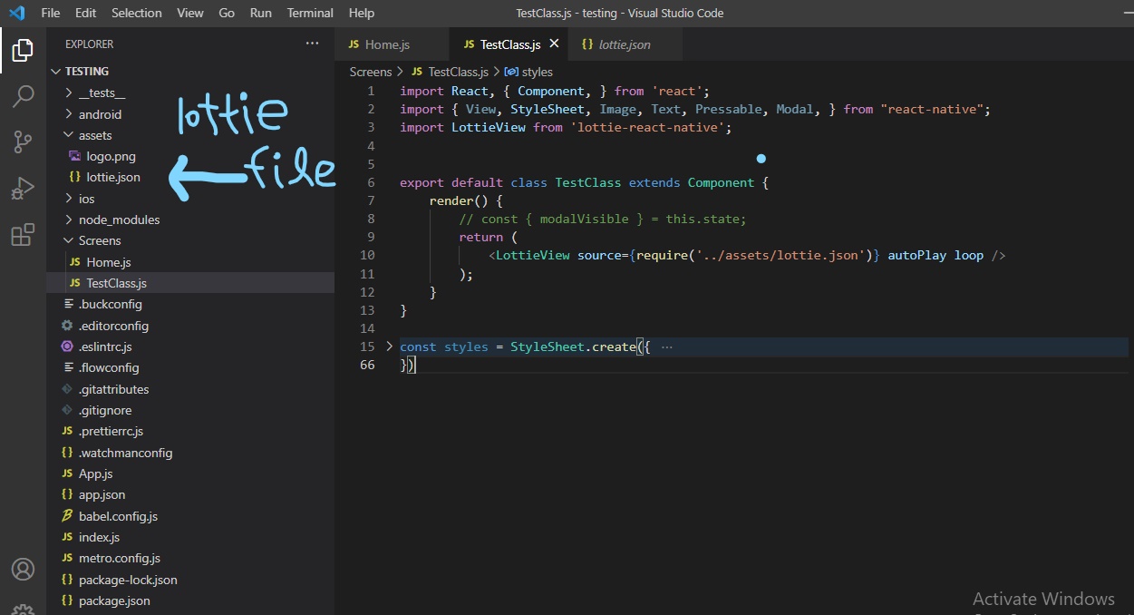 Lottie React Native - FlutterTPoint